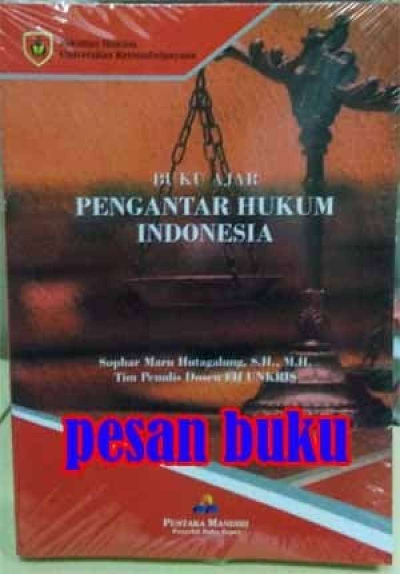 Promo Buku Ajar Pengantar Hukum Indonesia - Sophar Maru Hutagalung ...