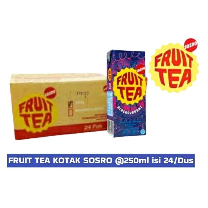 Jual Fruit Tea Sosro Kotak 250ml Isi 24 Rasa Buah Apel Dan Blackcurrant ...