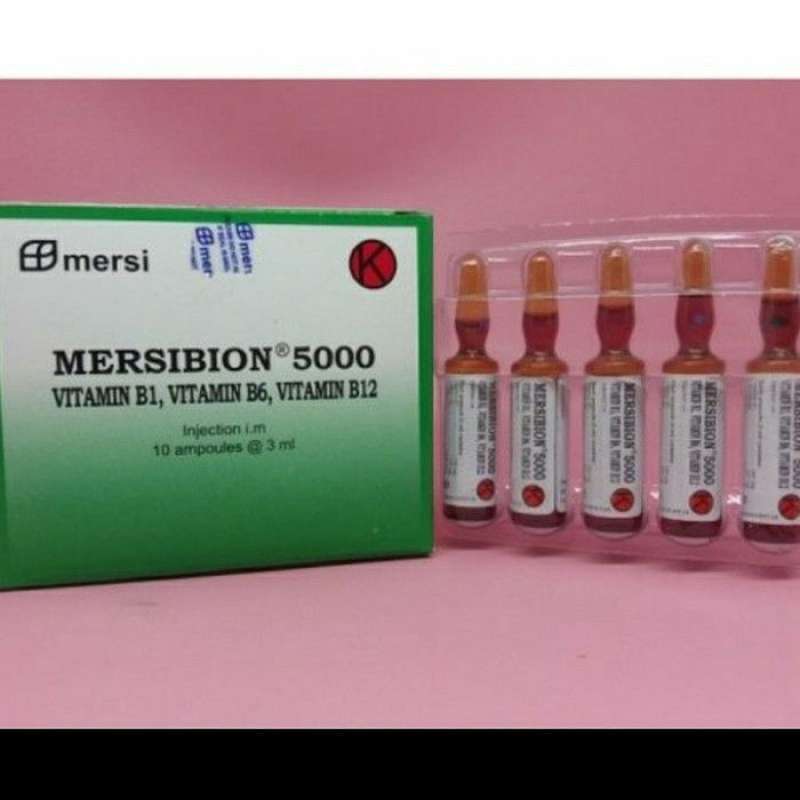 Jual Mersibion Injeksi 5000 /box Exp 2025 Persamaan/neurobion 5000 Di ...