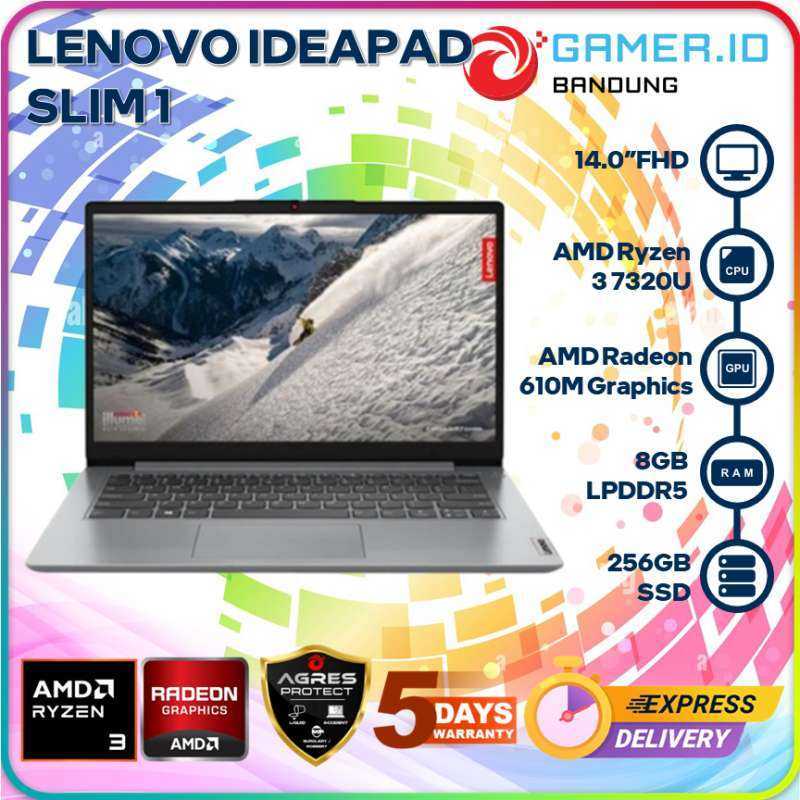 Jual Lenovo Ideapad Slim 1 14amn7 Ryzen 3 7320u 8gb 256gb 14.0 Fhd Tn Di Seller Gamer Id Bandung ...