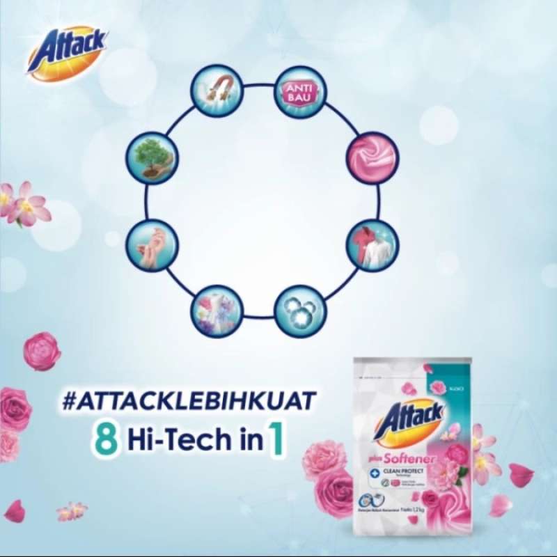 Promo Attack Plus Softener 1200 Gr Detergent Konsentrat Bubuk Twin Pack ...