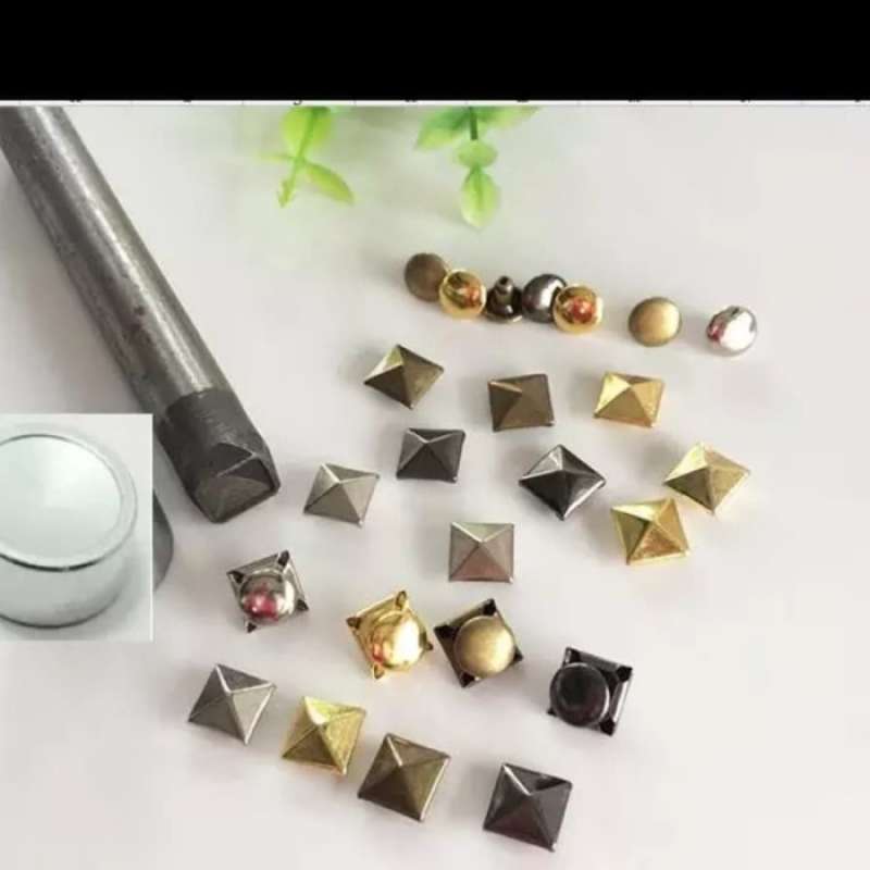 Promo Alat Pukul Pemukul Paku Rivet Centang Piramida Spike Diskon 35% ...