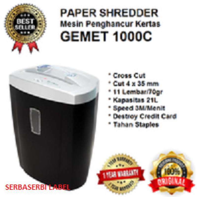 Promo Gemet 1000c New Mesin Penghancur Kertas Paper Shredder Gemet 1000 ...