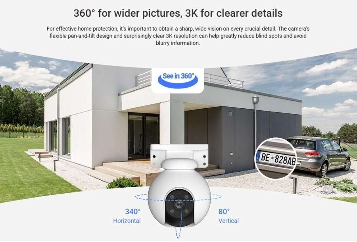 Jual Ezviz H8 Pro 5mp 3k Wifi Ip Cam Smart Cctv Outdoor Pan, Tilt ...