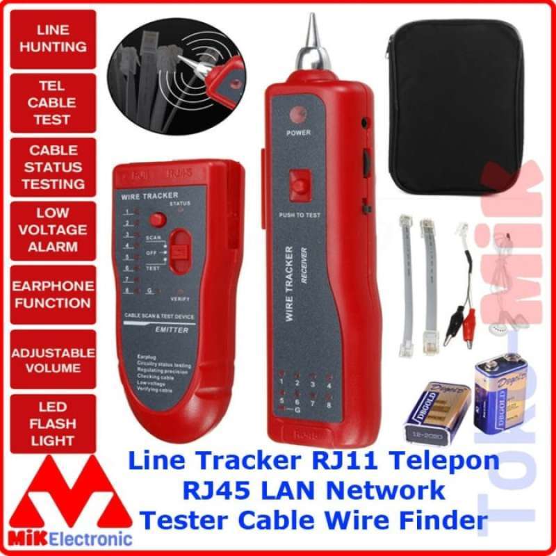Promo Wire Line Tracker Tester Hubungan Kabel Lan Rj45 Telepon Rj11 ...