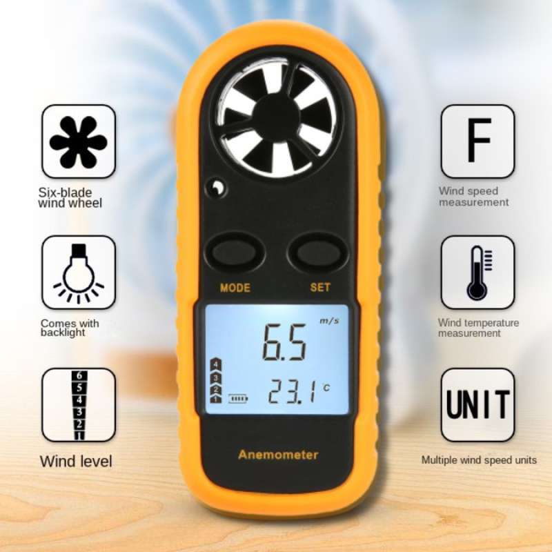 Promo Digital Anemometer Alat Ukur Kecepatan Angin Wind Speed Meter ...
