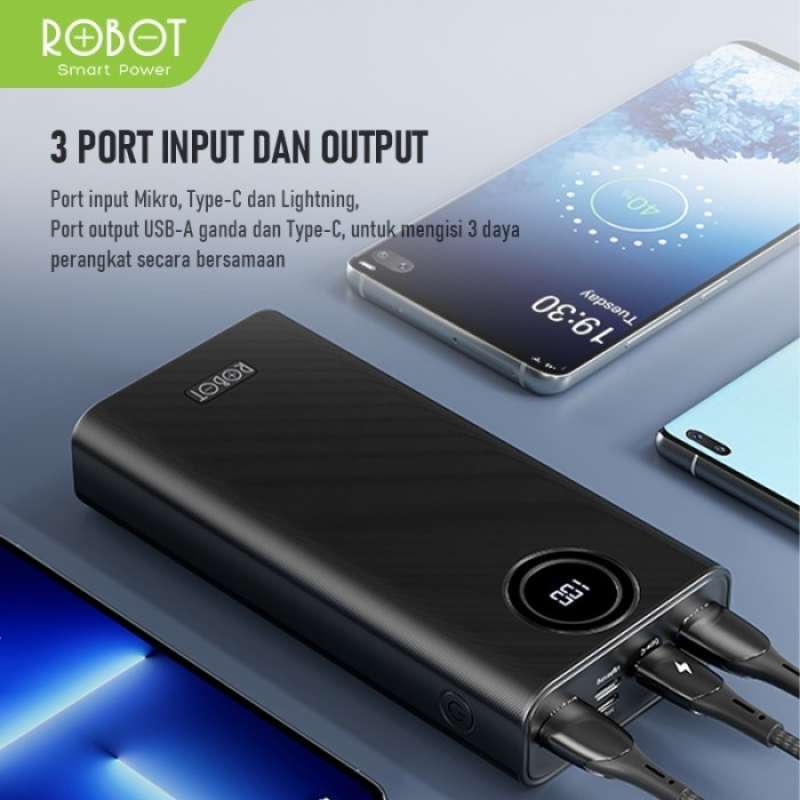 Jual Robot Rt-23 Powerbank 20000mah Led Indikator 22.5w Fast Charging ...