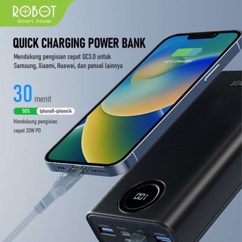 Jual Robot Rt-23 Powerbank 20000mah Led Indikator 22.5w Fast Charging ...
