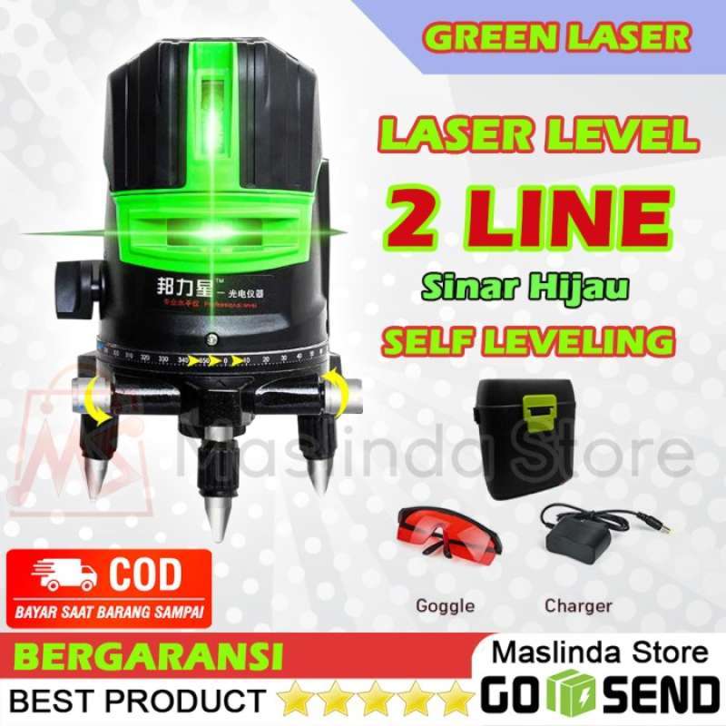 Promo Laser Level 2 Line Leveling Laser Levels 2 Garis Warna Hijau ...