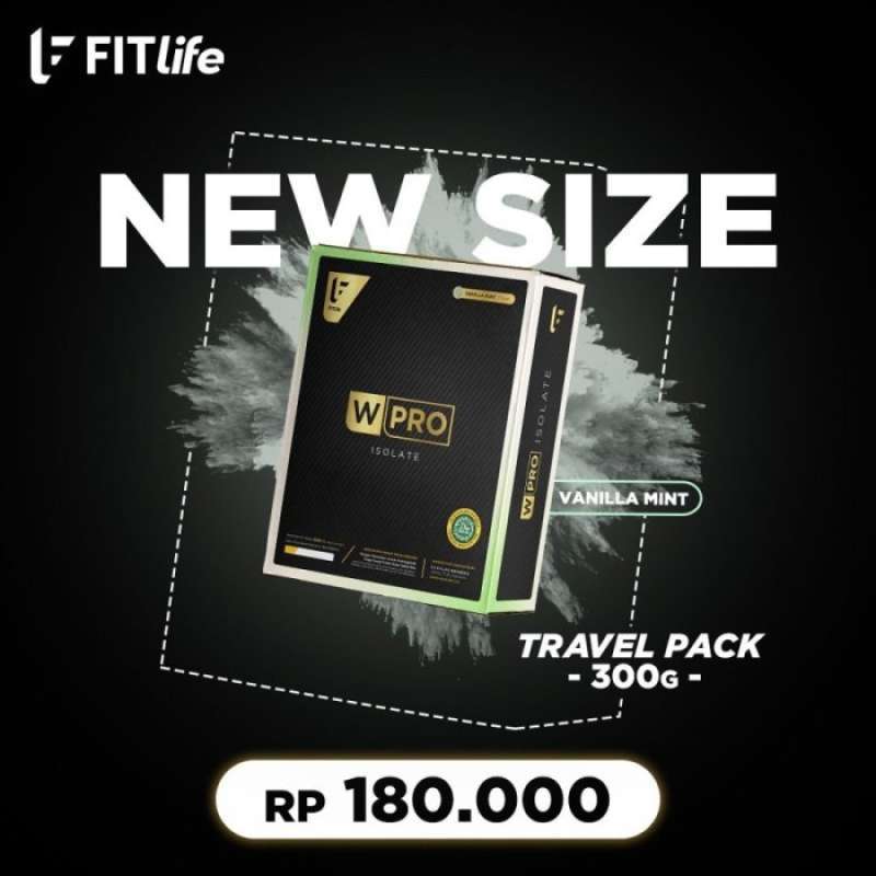 Promo Susu Whey Protein Isolate Fitlife 300gr Travel Pack - Rasa Vanila ...