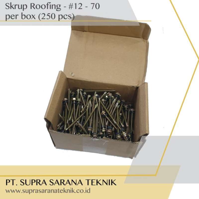 Promo Baut Roofing 12x70 Atap Spandek Supradek Sekrup Skrup Sds 1box ...