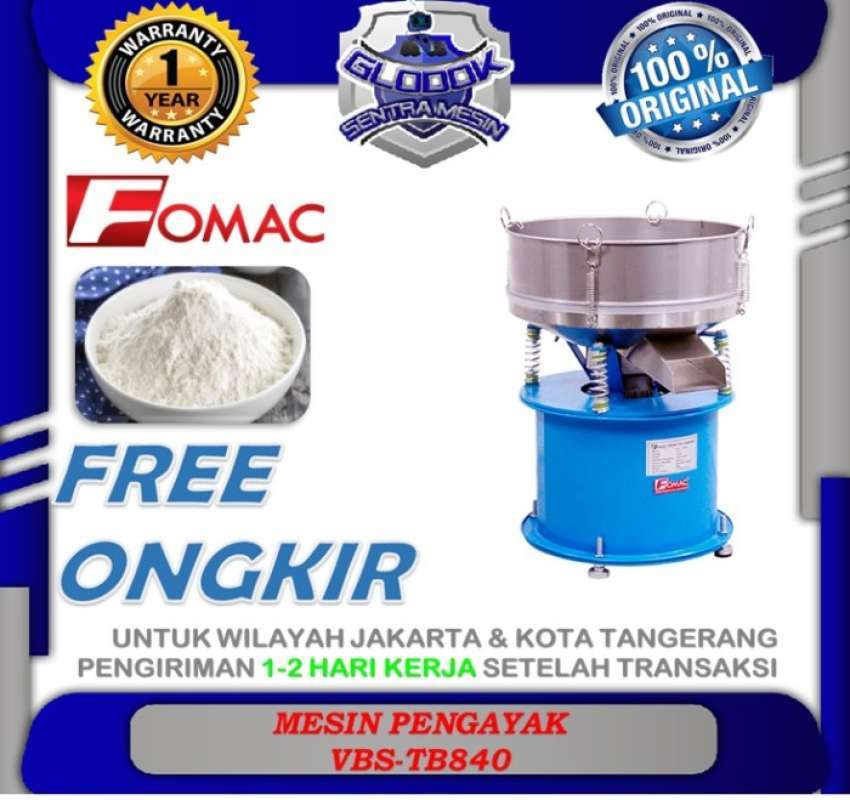 Promo Mesin Pengayak Tepung Vbs-tb840 Electric Vibro Separator Fomac Diskon 23% Di Seller ...