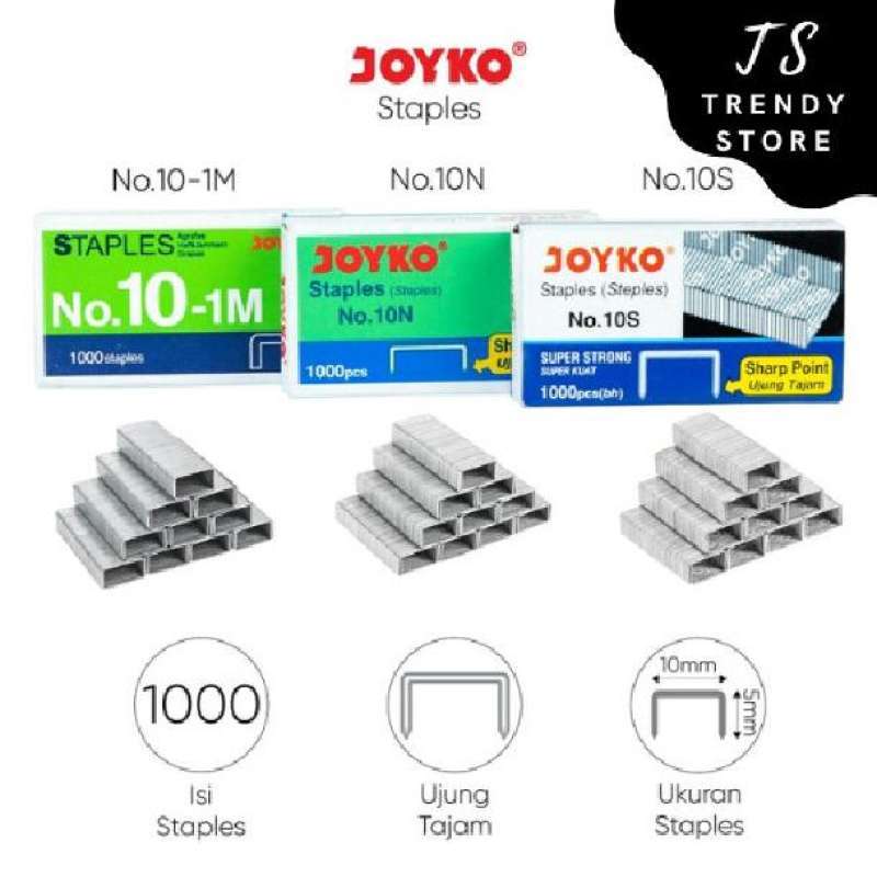 Jual Stapler Joyko Hd 10d Dan Isi Staples Refill Stapler 10-1m Di ...