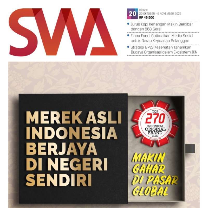 Promo Majalah Swa Edisi 20/2022 Merek Asli Indonesia B Jaya Di Negri Sendiri Diskon 23% Di ...