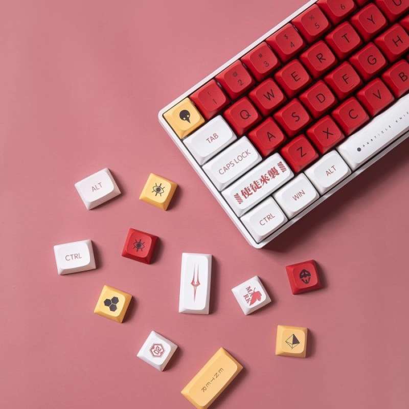 Promo Keycaps Pbt Evangelion 02 Xda File Sublim Mechanical Keyboard ...