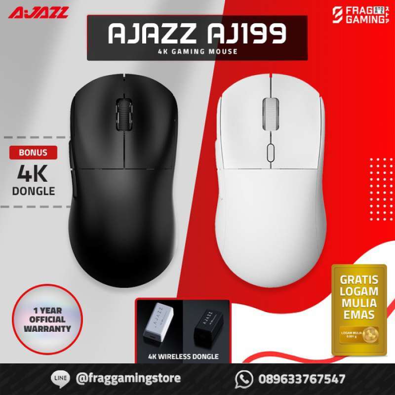 Promo Ajazz Aj199 / Aj-199 4k Edition Wireless Gaming Mouse Ajazzaj199 ...