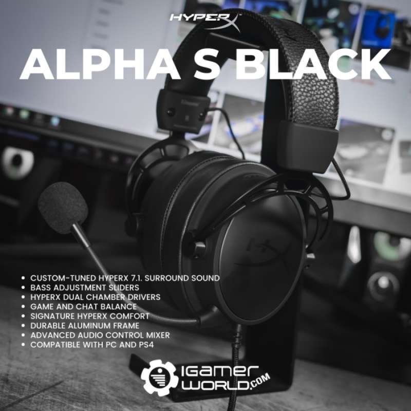Promo Hyperx Cloud Alpha S Black / Blackout Version Gaming Headset Diskon 23% Di Seller Utepe ...