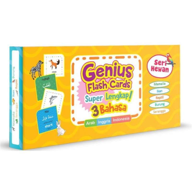 Promo Genius Flash Cards Super Lengkap 3 Bahasa Seri Hewan Diskon 23% Di Seller Tombstone ...
