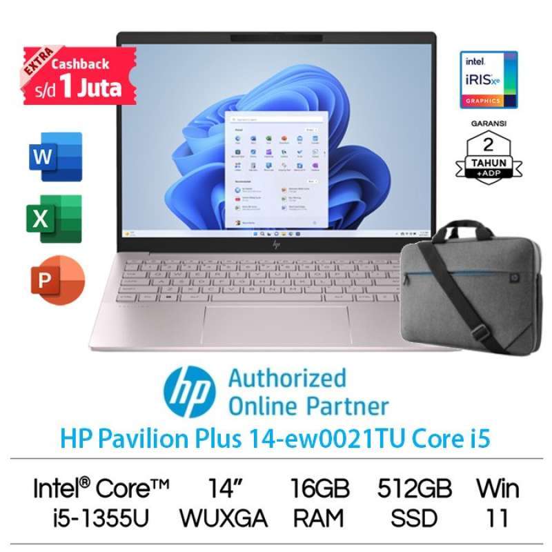 Promo Hp Pavilion Plus 14-ew0021tu Core I5 Irisx 16gb 512gb W11 Intel Diskon 33% Di Seller Farwa ...