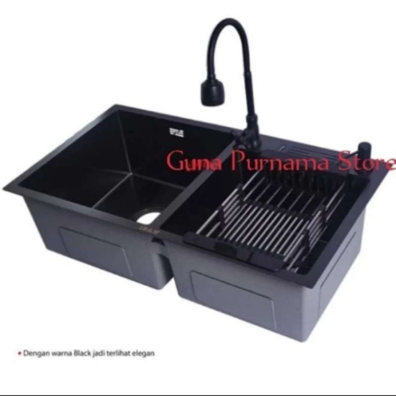 Promo Kitchen Sink Onan Inobe 8245 Black/ Bak Cuci Piring/ Tempat Cuci ...