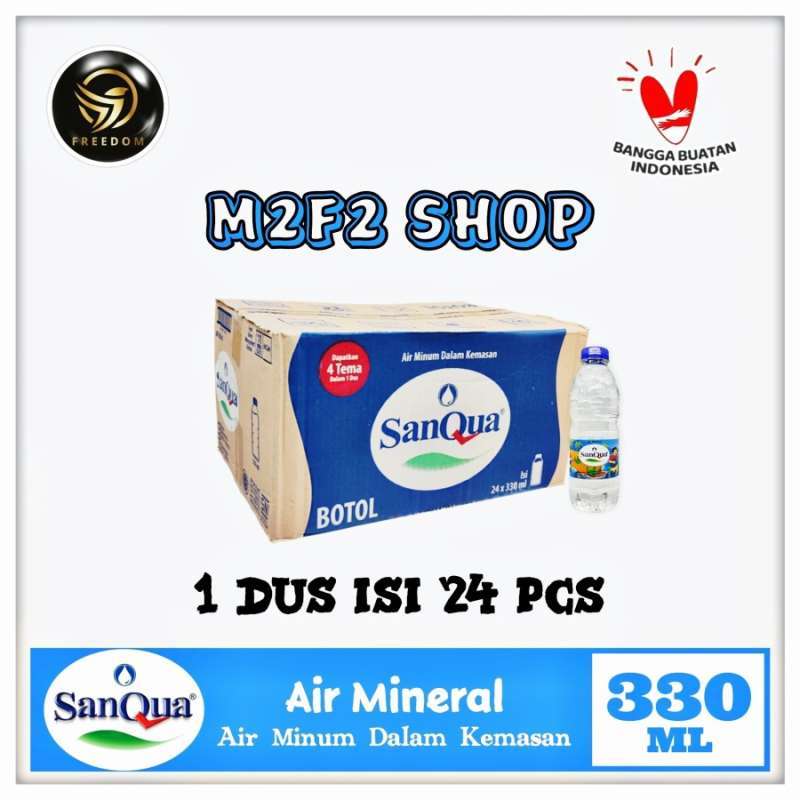 Promo Air Mineral Sanqua Mini Botol Pet - 330 Ml (kemasan Karton) Diskon 16% Di Seller M2f2 Shop ...