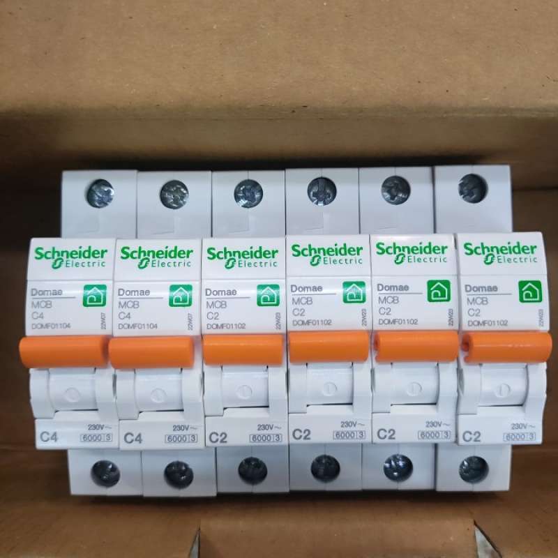 Promo Schneider Mcb 1p 2a 4a Mcb Breaker Domae 1 Phase 2 Ampere / 4 Ampere - - 4 A Diskon 50% Di ...