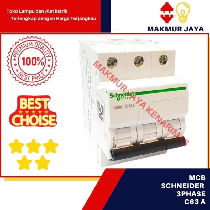 Promo Mcb 3 Phase 10a 16a 20a 32a 63a Schneider / Mcb 3p 10a16a 20a 32a 63a - 63a Diskon 50% Di ...