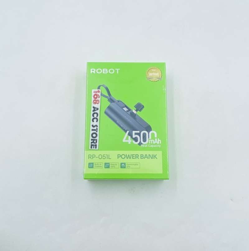 Promo Power Bank 4500mah Robot Mini Rp-051c / Rp-051l Port Type C ...