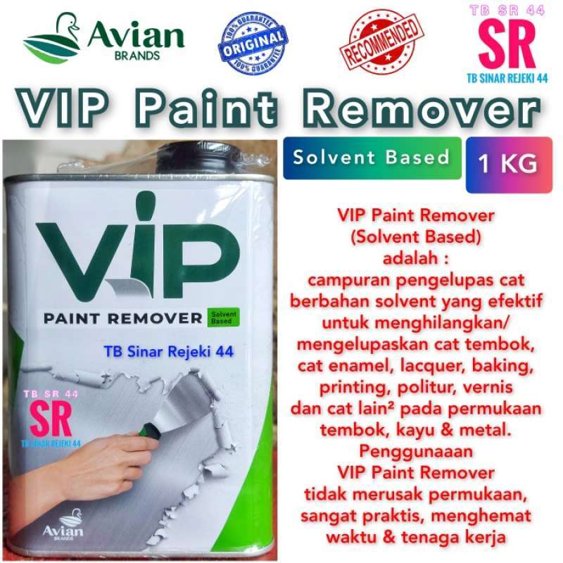 Promo Vip Paint Remover 1 Kg Penghapus Perontok Cat Tembok Minyak Duko ...