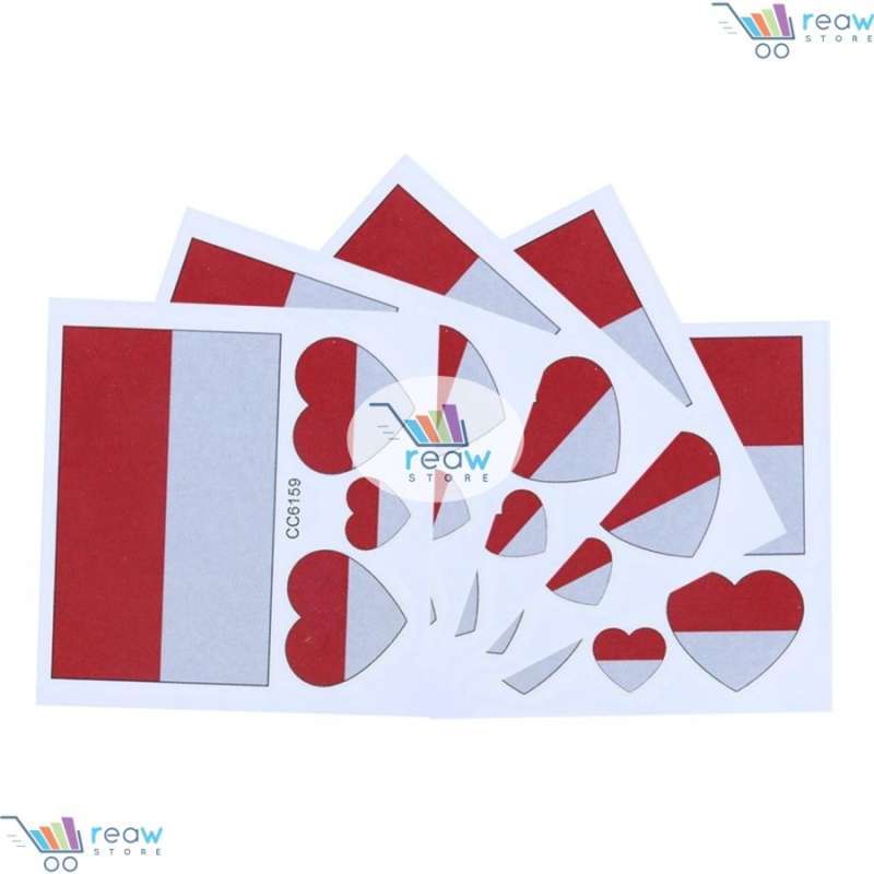 Jual Tato Temporer / Temporary Tattoo Pipi Muka Tangan Bendera Merah ...