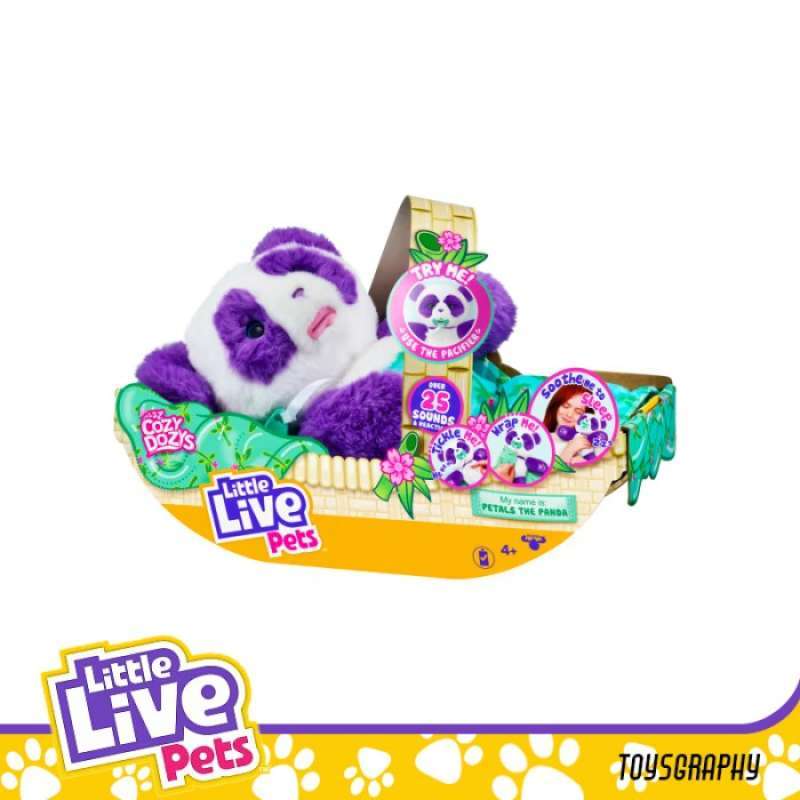 Jual Little Live Pets Cozy Dozys Petals The Panda Interactive Furreal ...