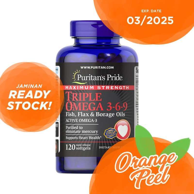 Promo Ori Puritan Maximum Strength Triple Omega 3-6-9 Fish, Flax ...