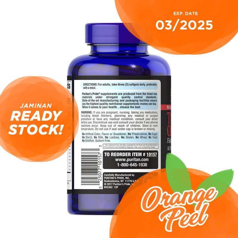 Promo Ori Puritan Maximum Strength Triple Omega 3-6-9 Fish, Flax ...