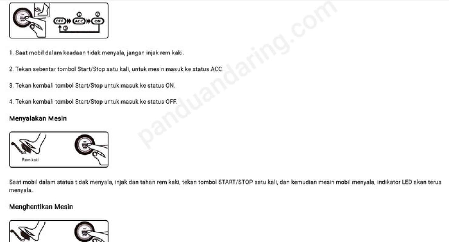Promo Modul Tombol Start Stop Engine Button System Keamanan Mobil ...