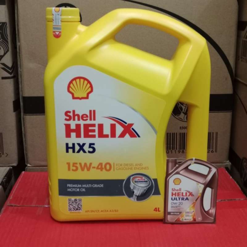 Promo Shell Helix Hx5 15w-40scane Barcode Kemasan 4liter Diskon 20% Di ...