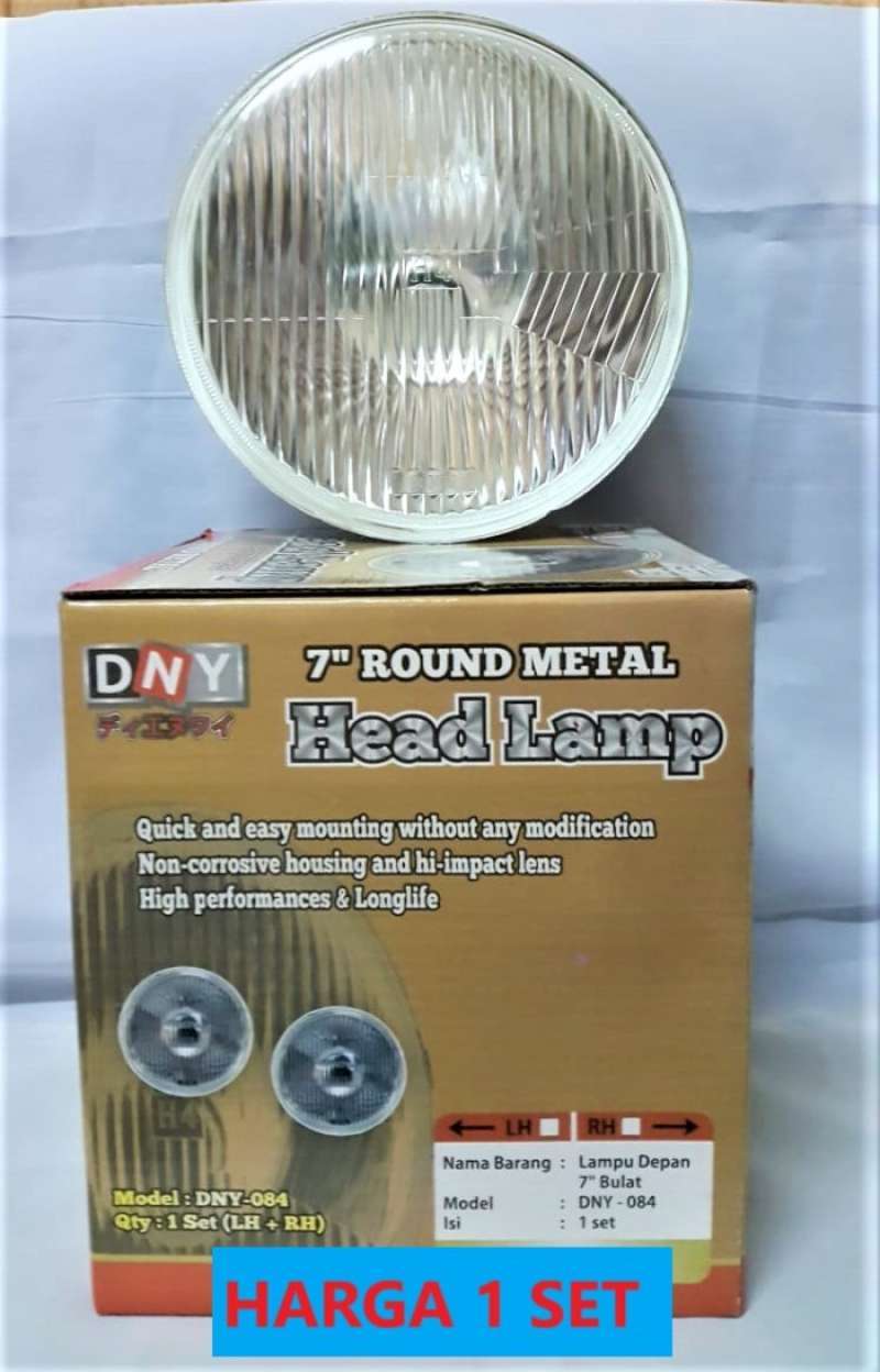 Promo Lampu Sealed Beam Head Lamp Universal Bulat 7 Inci Dny-084 12v ...