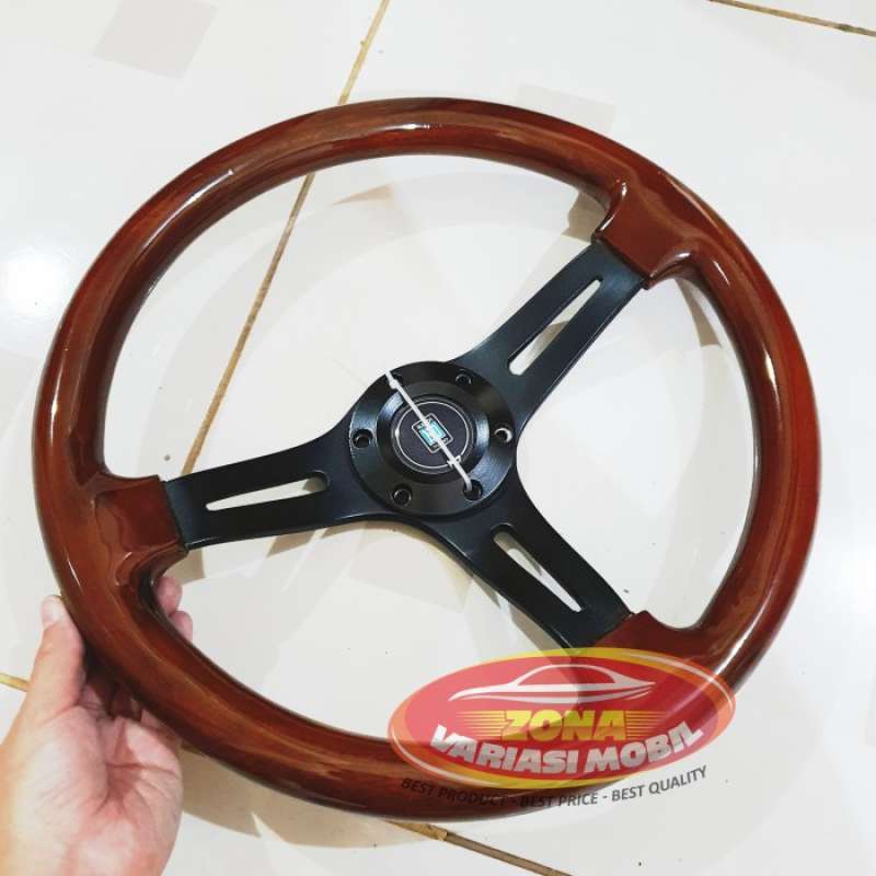 Promo Stir Steer Setir Racing Mobil Universal Kayu Jatiklasik 14 Inch ...