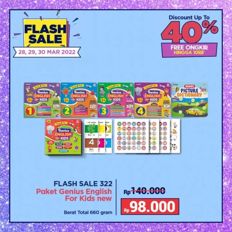 Promo Genkids Genius English For Kids Usia 3+ Balita 4buku Utama 20x20 ...