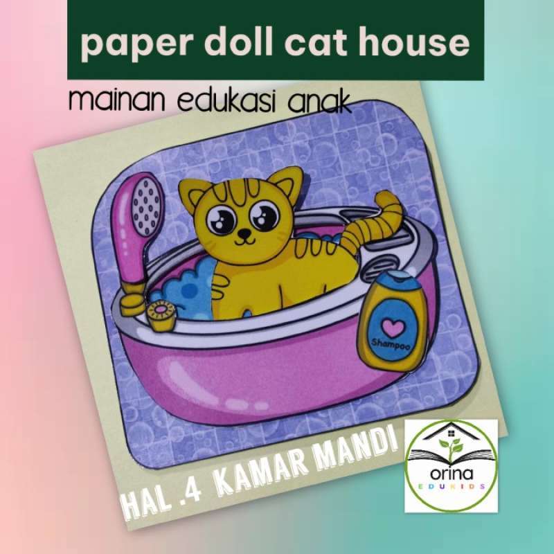 Promo Boneka Kertas Cat House Mainan Edukasi Anak Paper Book Doll ...