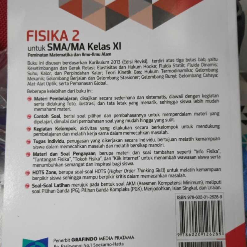 Promo New Produk Buku Fisika Kelas Xi Revisi Grafindo Diskon 32% Di Seller Huka Shop - Kebon ...