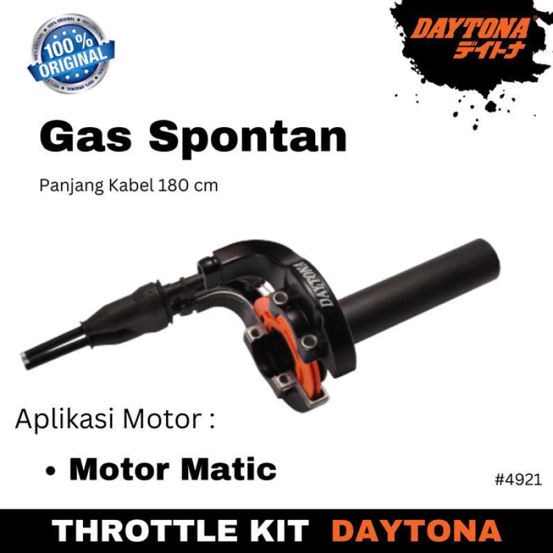 Promo Gas Spontan Daytona Motor Matic, Throttle Kit 2 Cable 180cm #4921 ...