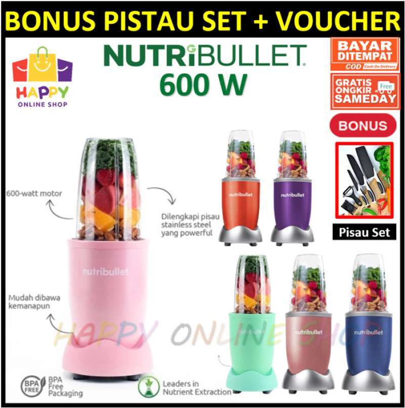 Promo Nutribullet 600 Watt 8 Pcs - Nutri Bullet Blender - Grey - Original Diskon 23% Di Seller ...
