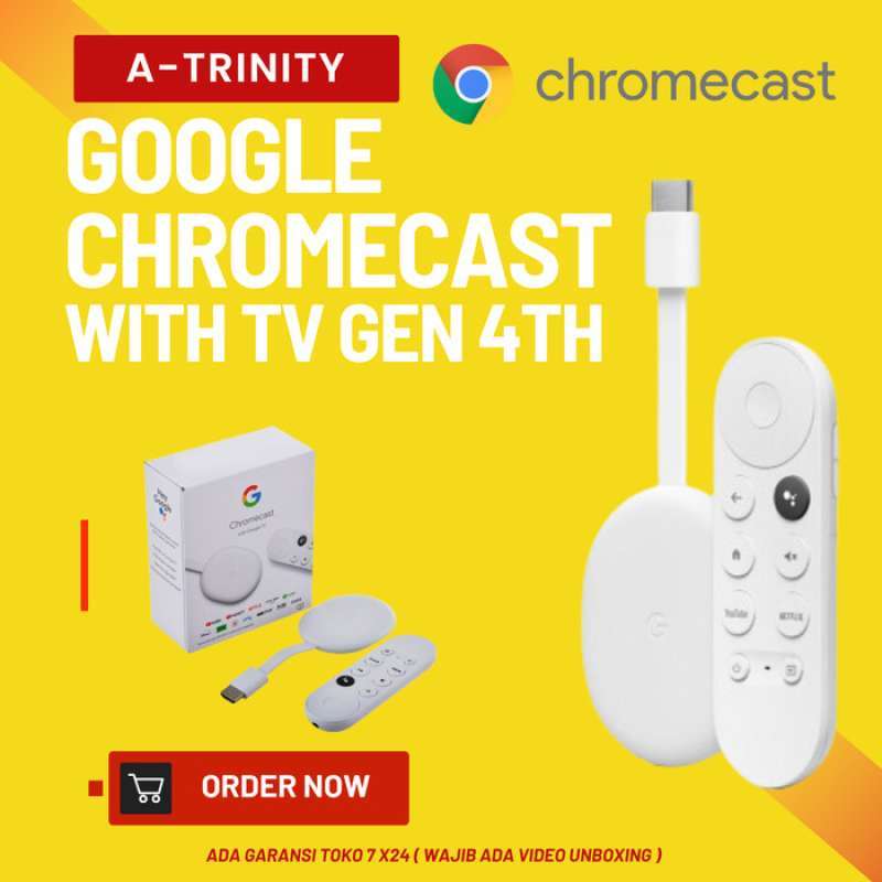 Jual Google Chromecast With Tv Gen 4th Support 4k Original - 4k Sunrise ...