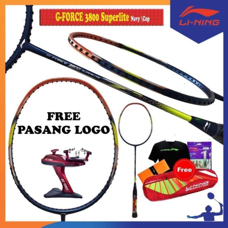 Promo Promo - Raket Badminton Lining Superlite G-force 3800 Komplit Set ...