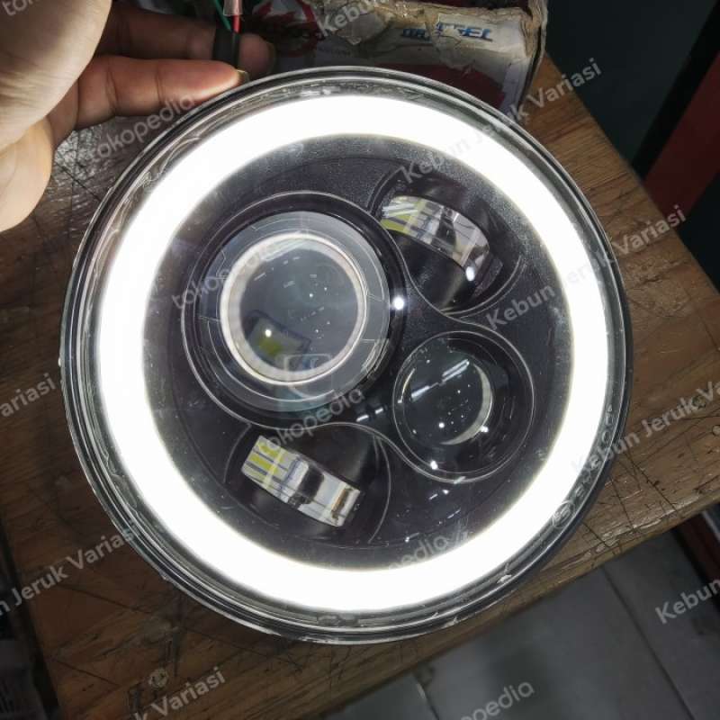 Promo Daymaker Led 7 Inch 4 Mata Lensa 2 Warna High Low 7 Inchi Harley Myth Diskon 23% Di Seller ...