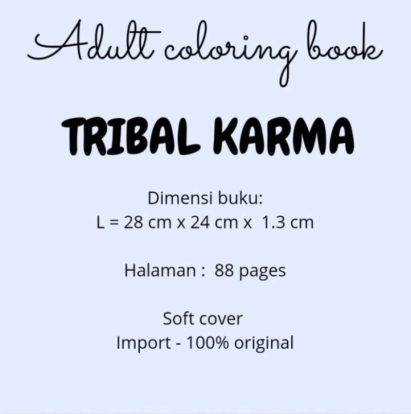 Promo Buku Mewarnai Dewasa Art Therapy - Adult Coloring Book - Tribal ...