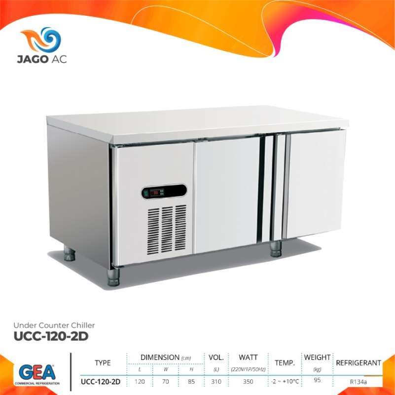 Promo Gea S/s Under Counter Chiller Ucc-120-2d / Ucc120-2d Diskon 23% ...