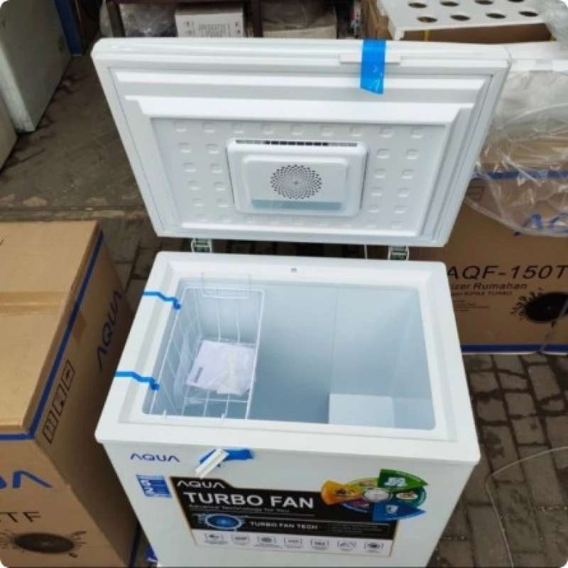 Promo Chest Freezer Aqua Aqf 150 Tf Pintu Kaca Anti Gores 146 Litr ...