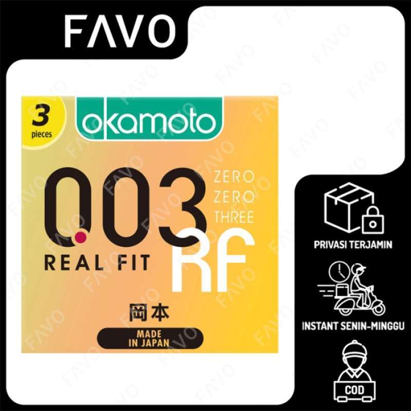 Promo Okamoto Kondom 003 Real Fit - 3 Pcs - Kondom Tipis Jepang Paling Pas Diskon 22% Di Seller ...
