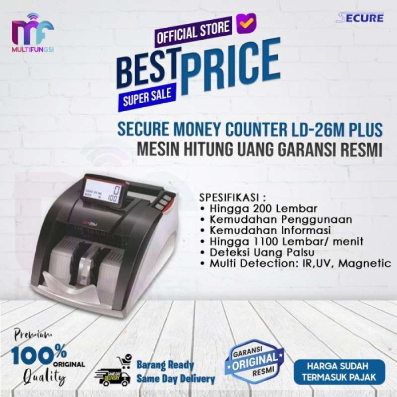 Jual Secure Money Counter Ld-26m Plus/mesin Hitung Uang Ld26m Garansi ...